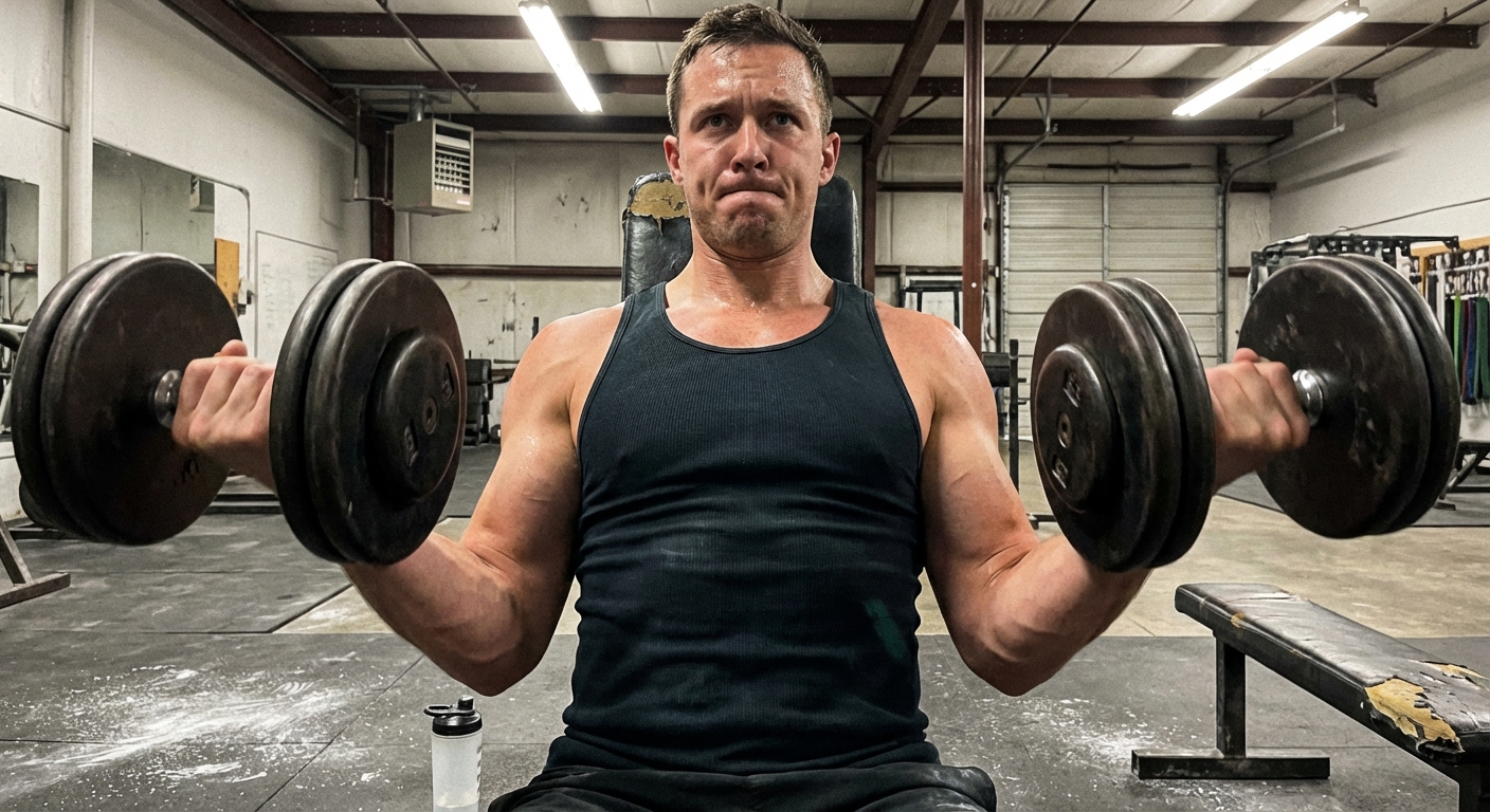 Seated Dumbbell Arm Curls for Strict, No-Swing Reps